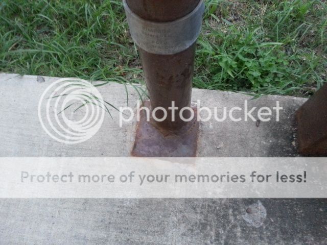 Best way to repair metal pole torn out of concrete? | DIY Home ...